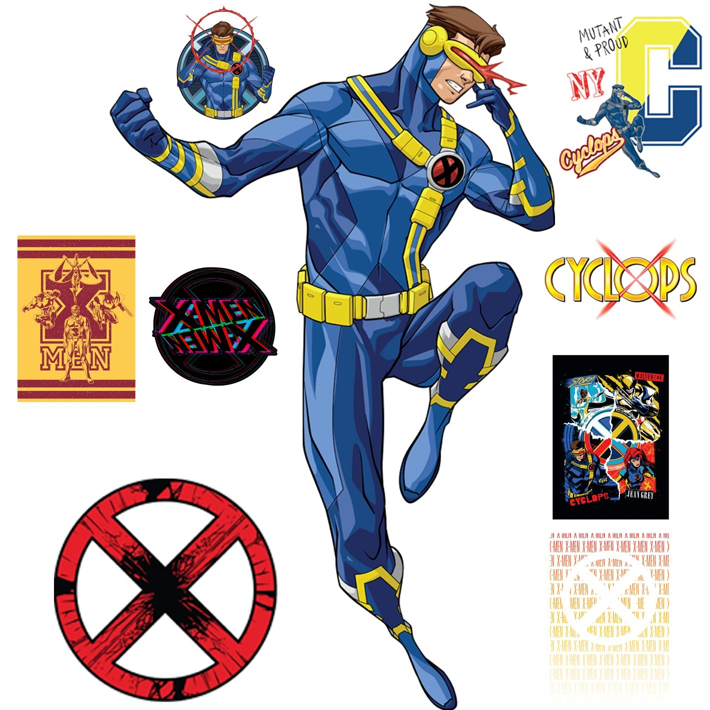 X-Men Cyclops RealBig - Officially Licensed Marvel Removable Wall Deca ...