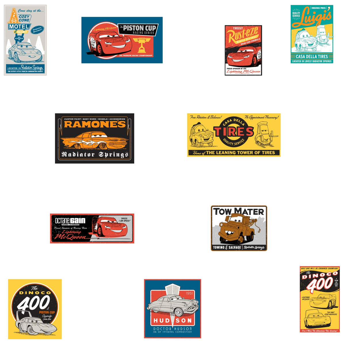 Cars Garage Signs RealBig Collection - Officially Licensed Disney Remo ...