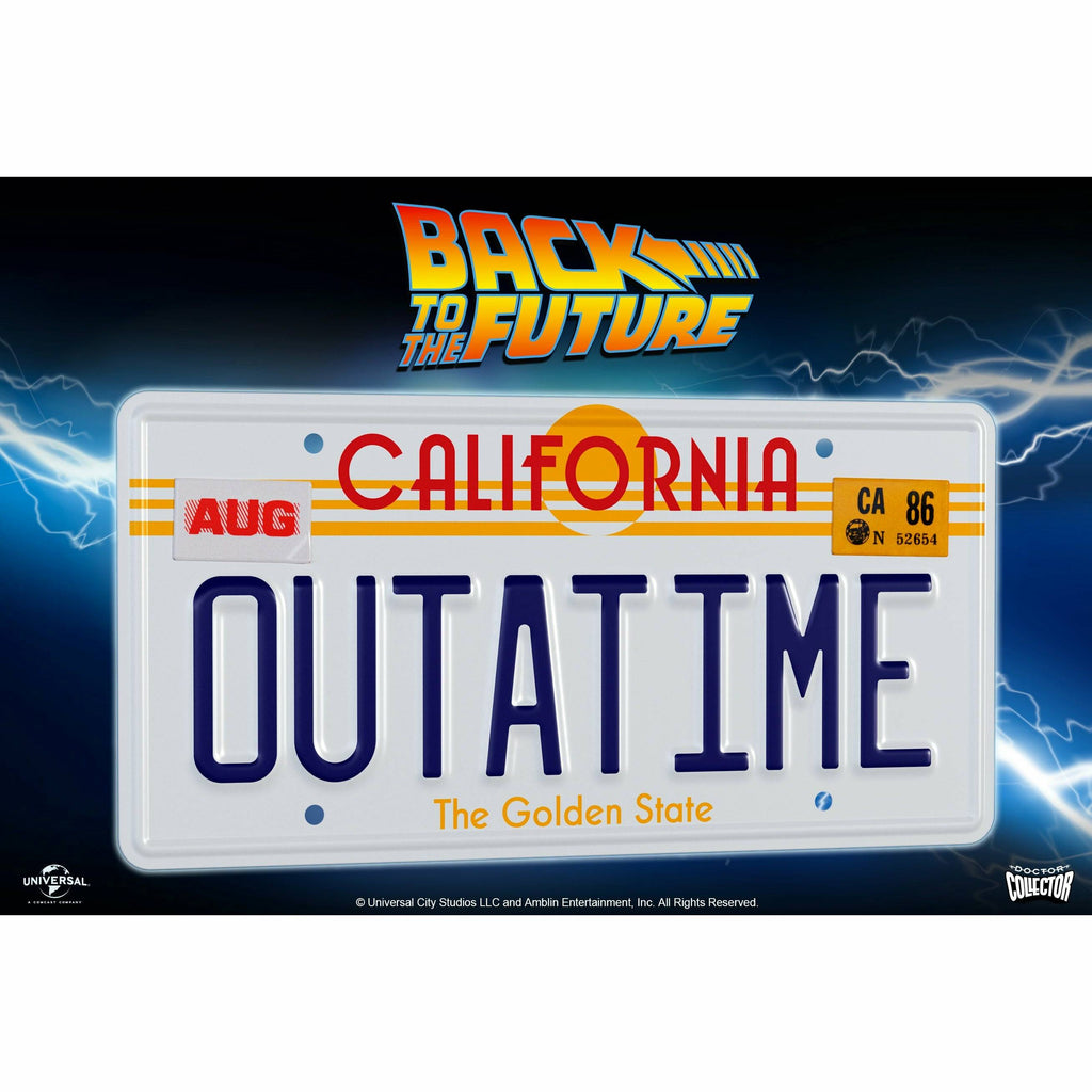 Back to the Future OUTATIME License Plate Replica – LemonJuice McGee's ...