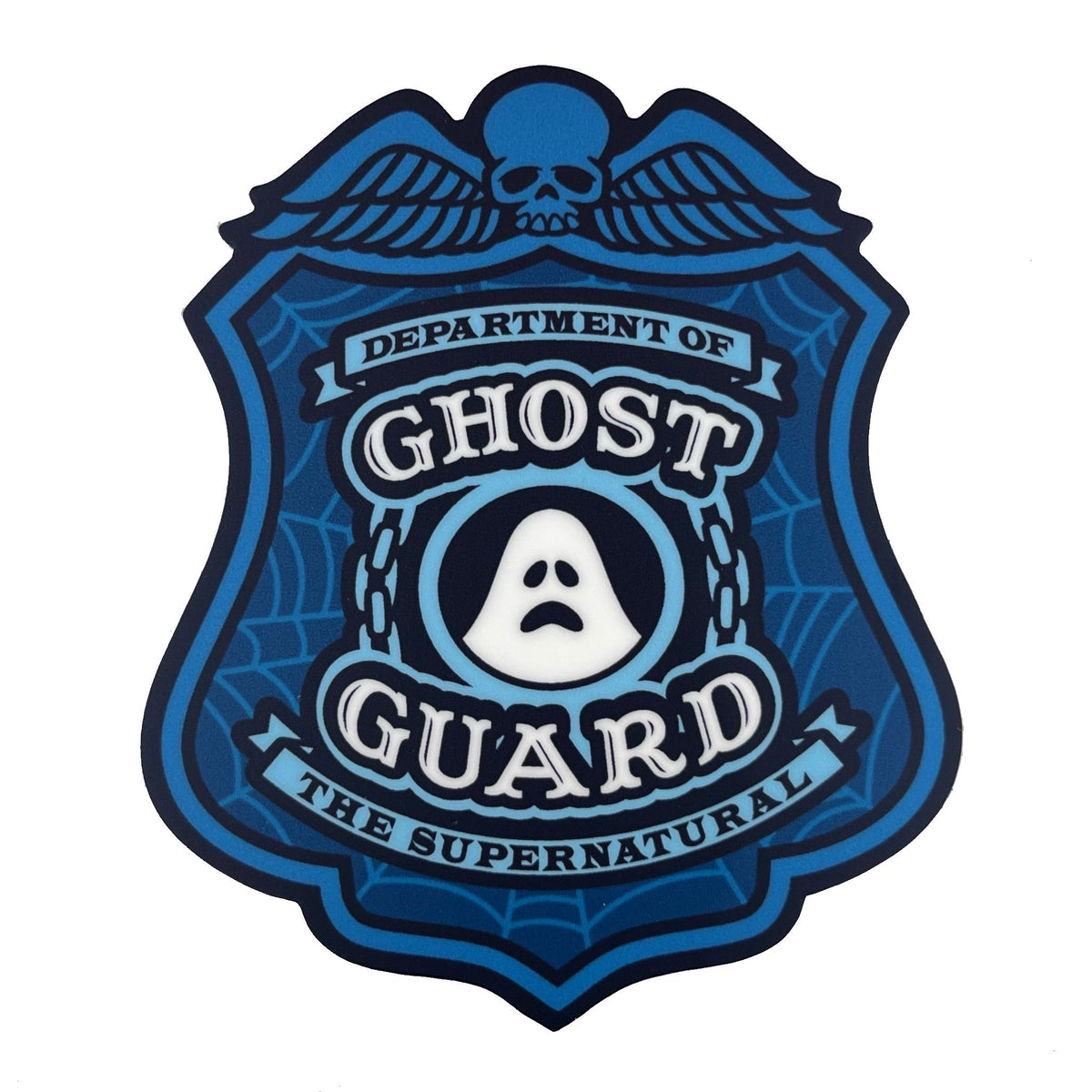 Ghost Guard police badge sticker – LemonJuice McGee's Comic Cavalcade
