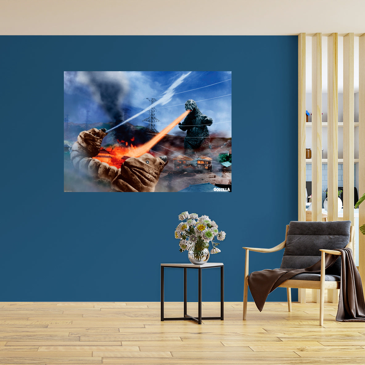 Godzilla: 1964- Mothra v Godzilla Movie Scene Mural - Officially Licen ...